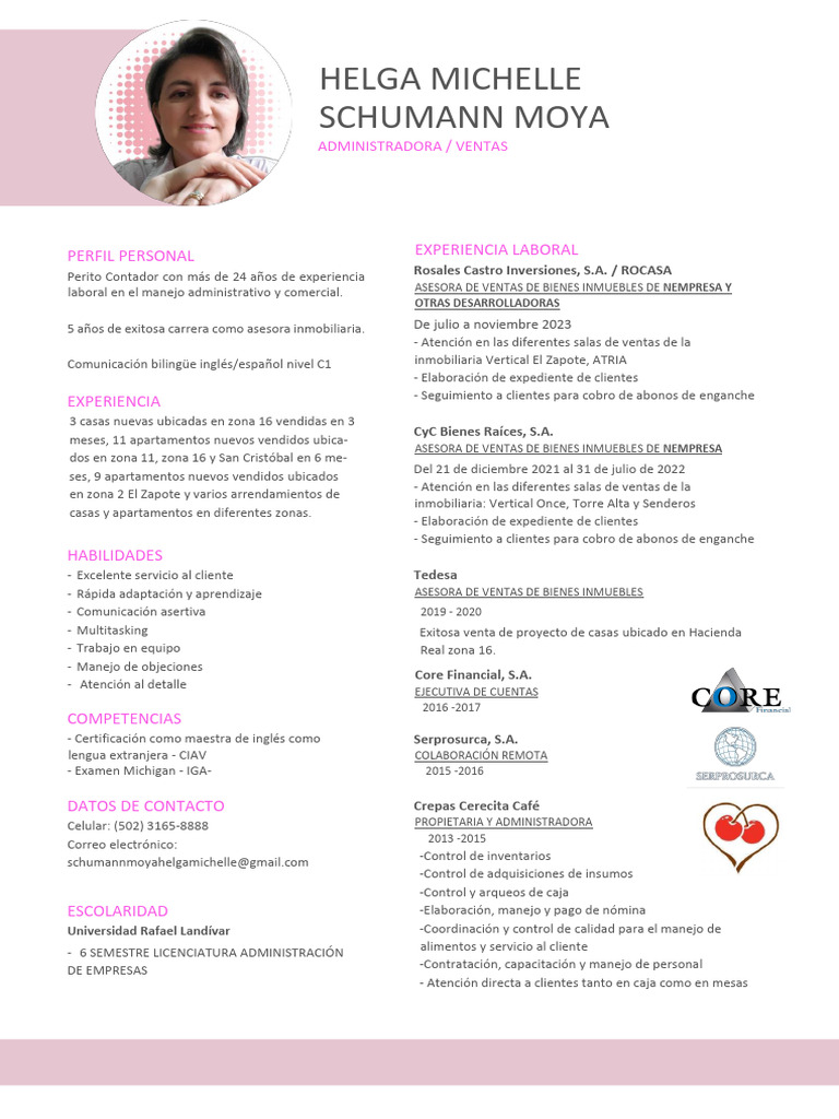 CV Michelle Schumann Abril2024 | PDF