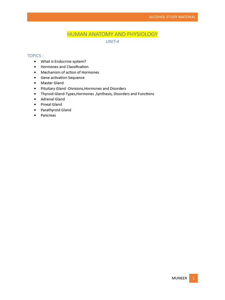 Unit-4 - Alcohol Study Material | PDF