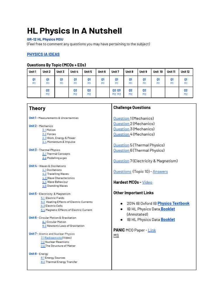 HL Physics Rehaan | PDF