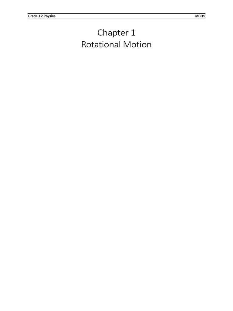 G-12 Physics Chapter-1 MCQs | PDF