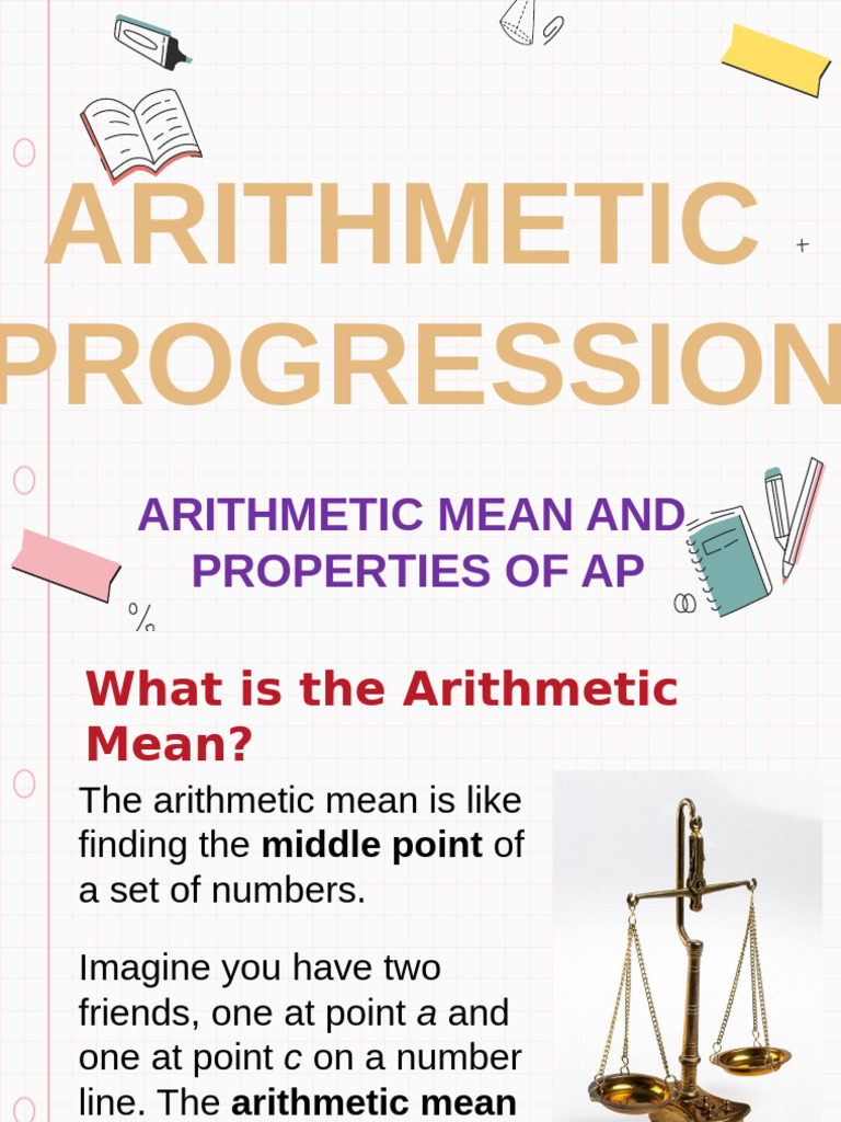 Arithmetic Progression: Arithmetic Mean and Properties of Ap | PDF