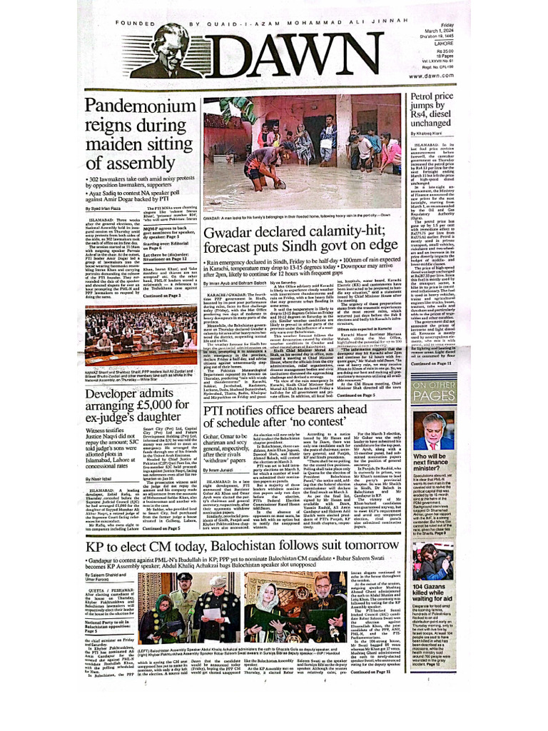 DAWN Newspaper 01 Mar 2024 | PDF