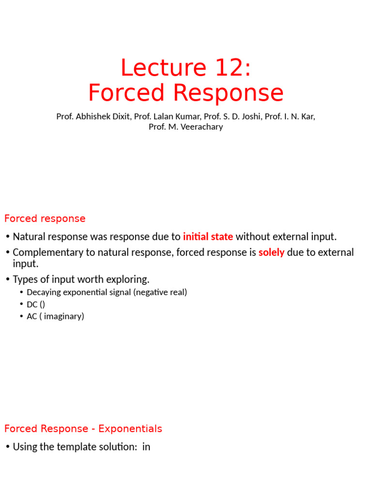 L12 Forced Response | PDF