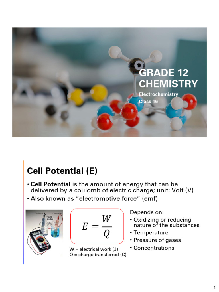 Class16 G12 Chemistry Lesson | PDF