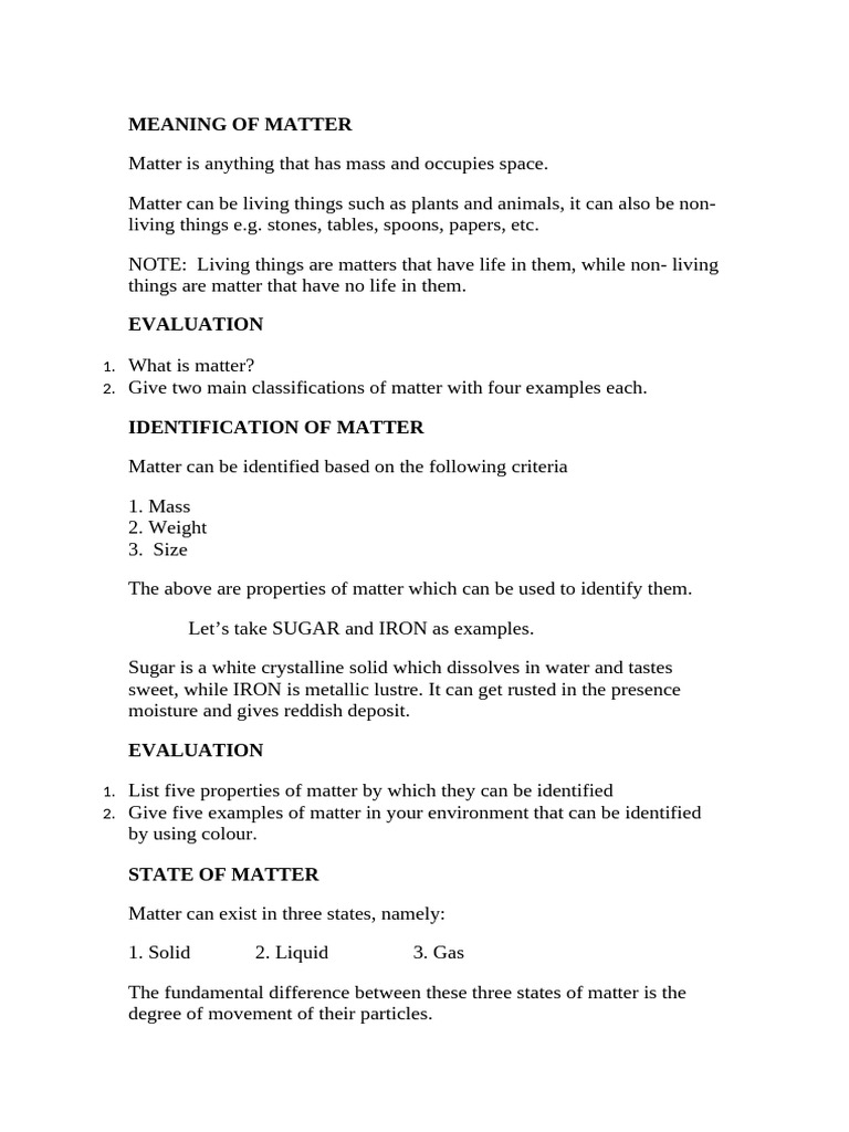 Jss1 Basic Science | PDF