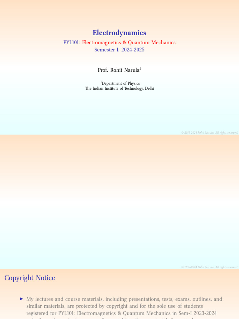 06 Electrodynamics | PDF