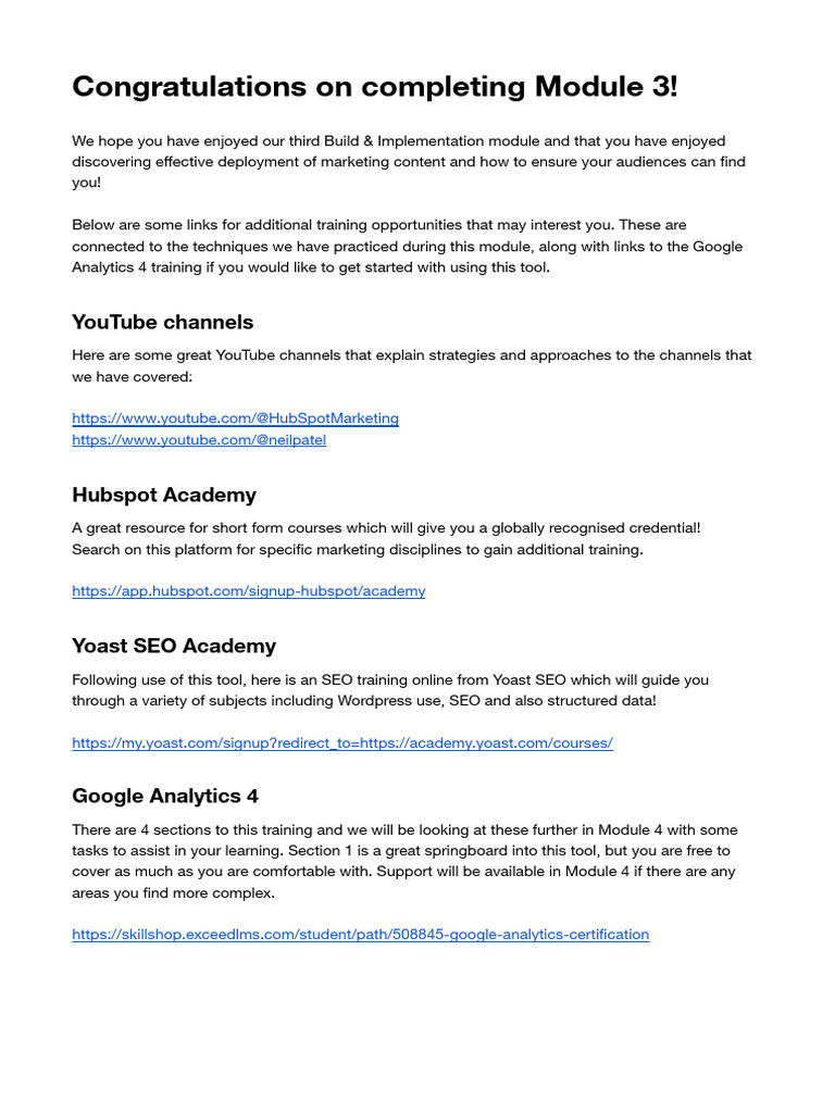 Module 3 Extras | PDF