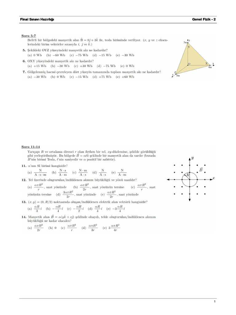 Genel Fizik 2 Final Hazirlik | PDF