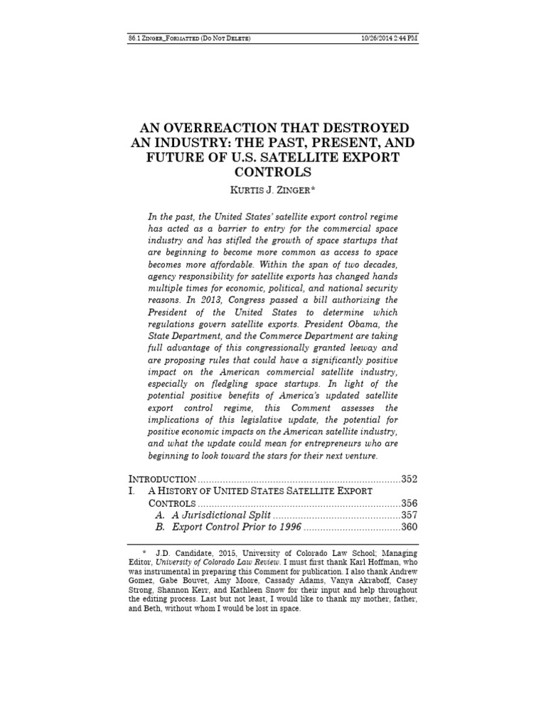 Intelsat 708 Regulation Effects | PDF