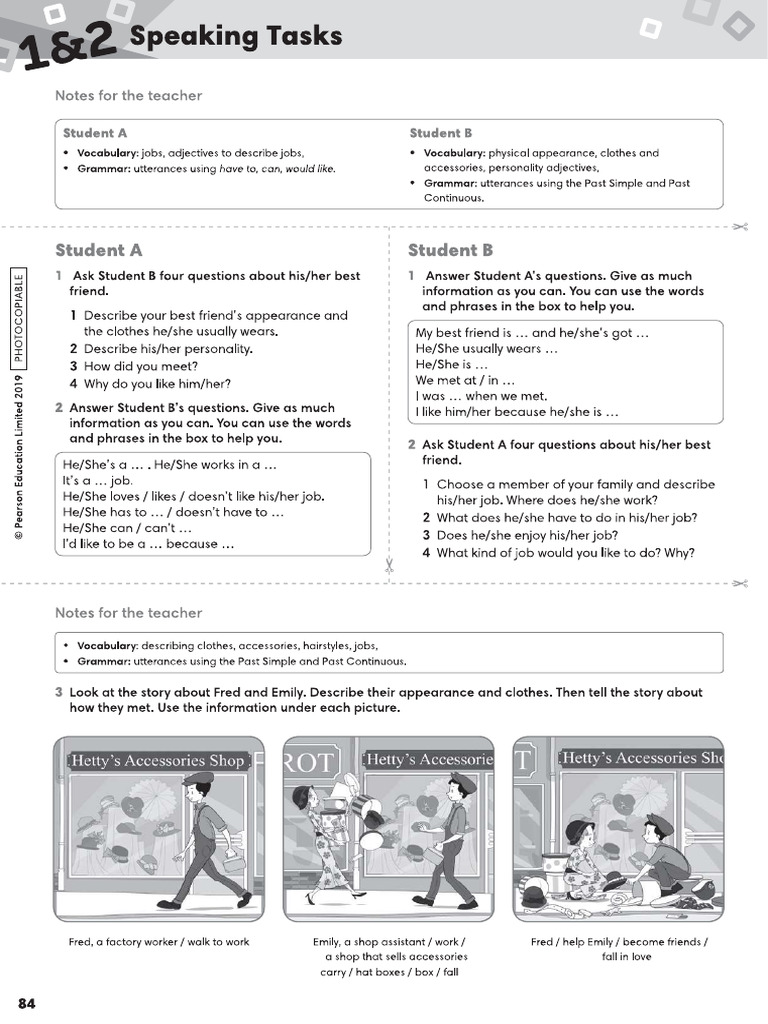 Speaking Tasks 1-2 | PDF
