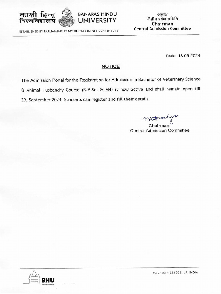 BVSC Notification | PDF