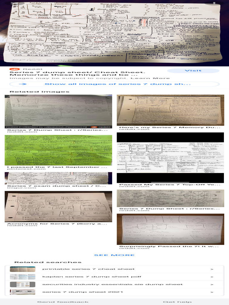 Series 7 Dump Sheet 2022 - Google Search | PDF