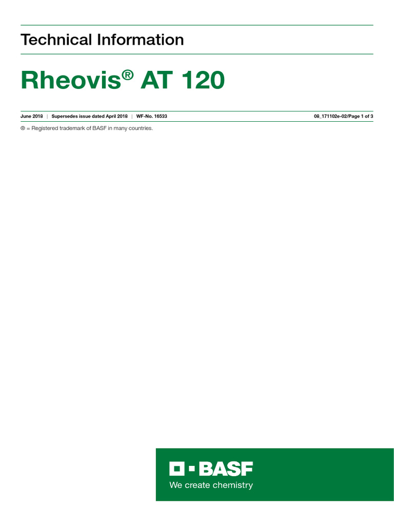Rheovis at 120 TDS | PDF