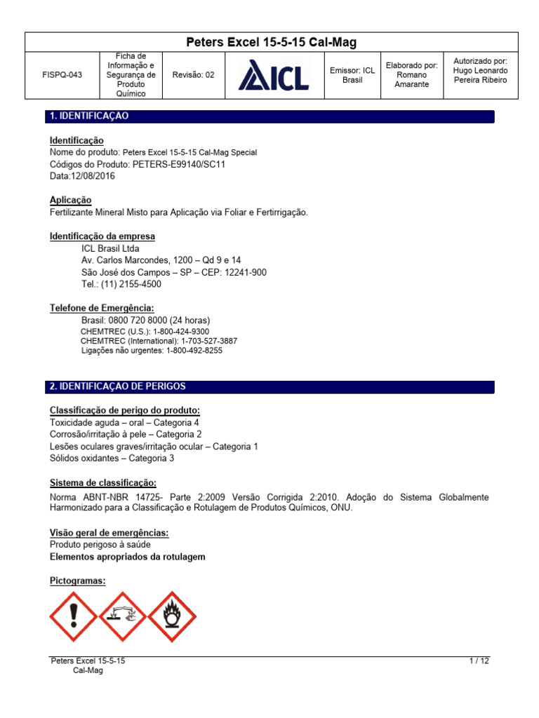 Peters Excel 15 5 15 Cal Mag Fispq | PDF