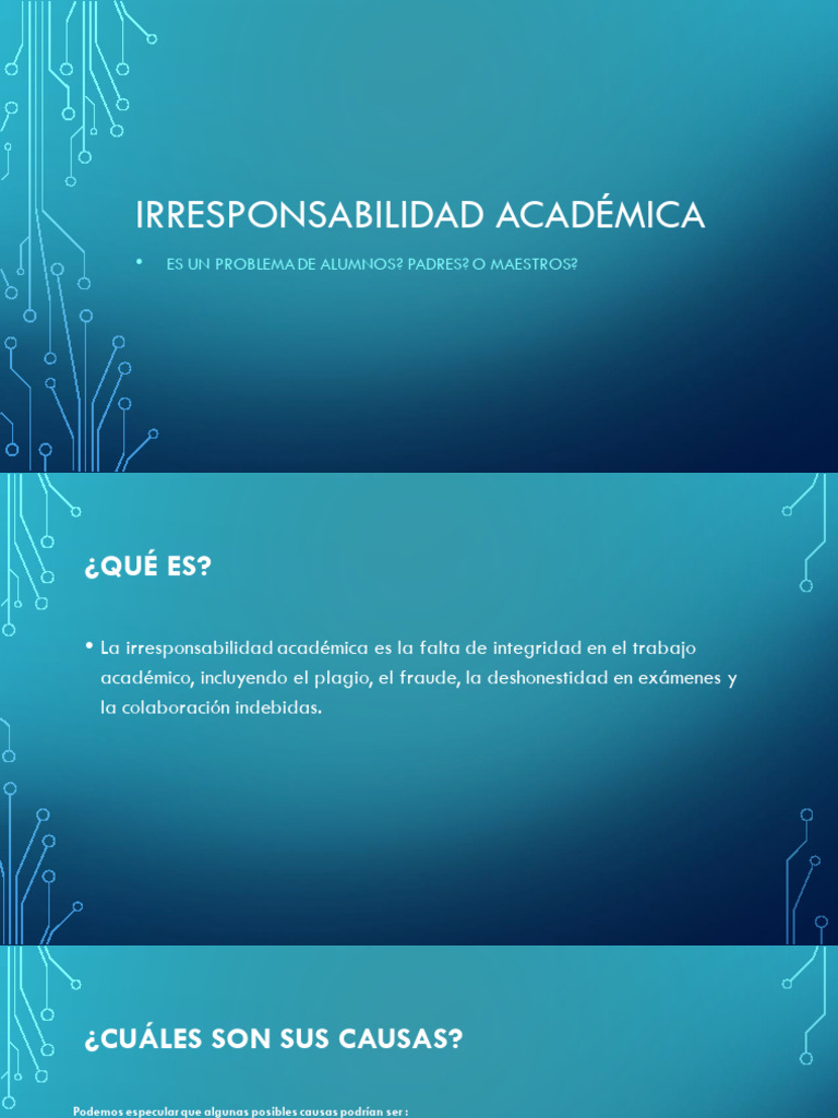 La Irresponsabilidad Académica | PDF