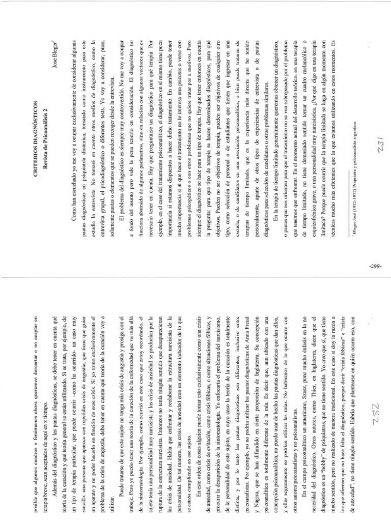 Parte 2. Bleger Modelo Diagnostico | PDF