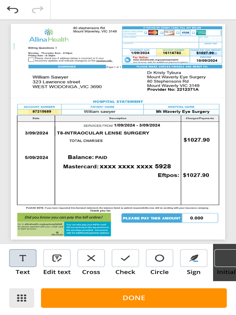 PDFfiller - Hospital Bill Format - PDF 2 | PDF