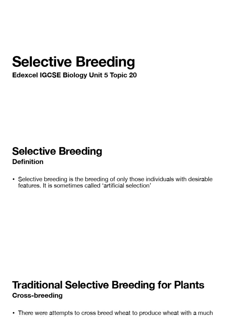 Selective Breeding | PDF