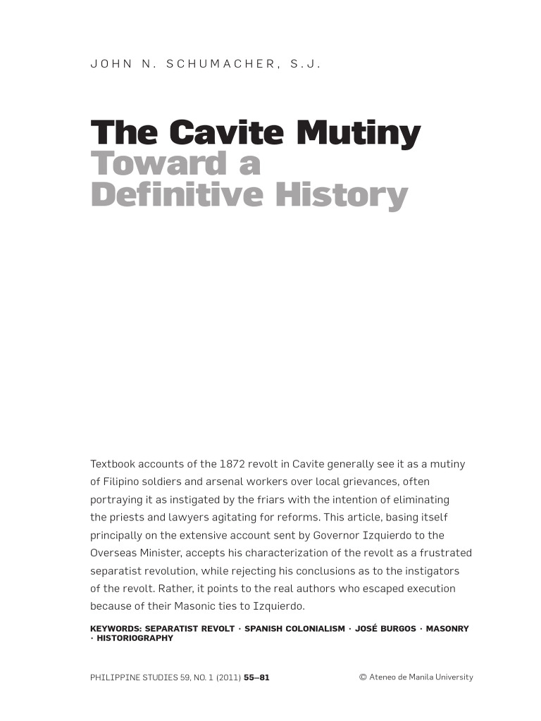 The Cavite Mutiny | PDF