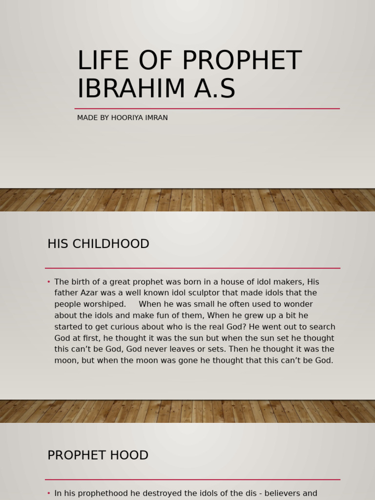 Life of Prophet Ibrahim A | PDF