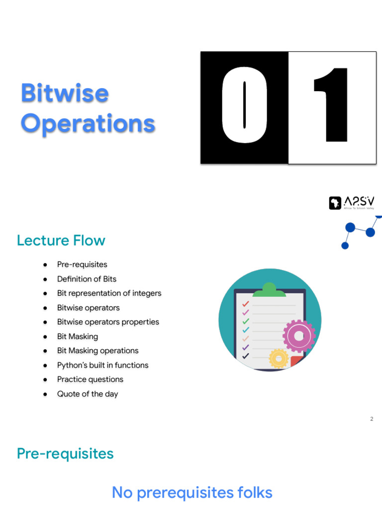 A2SV G5 - Bitwise Operation - With Code-Merged | PDF | Numbers | Computing