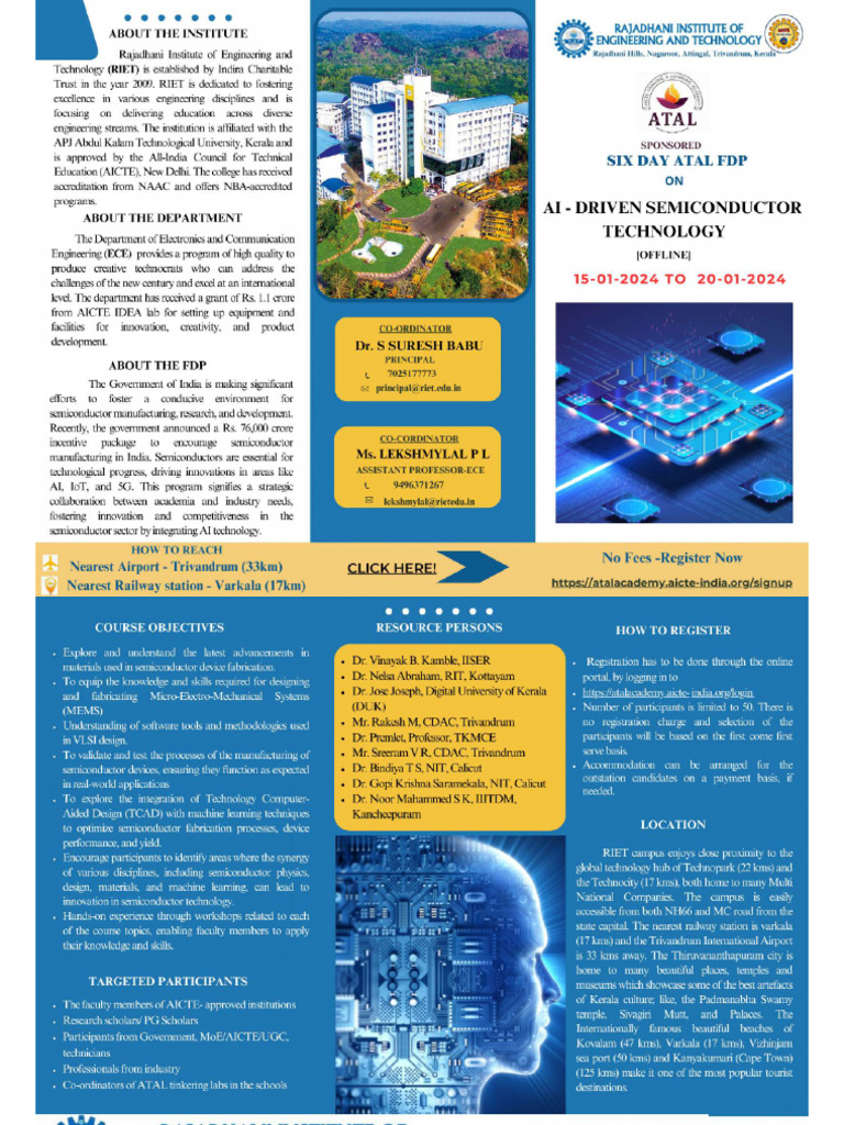 ATAL FDP - AI Driven Semiconductor Technology | PDF