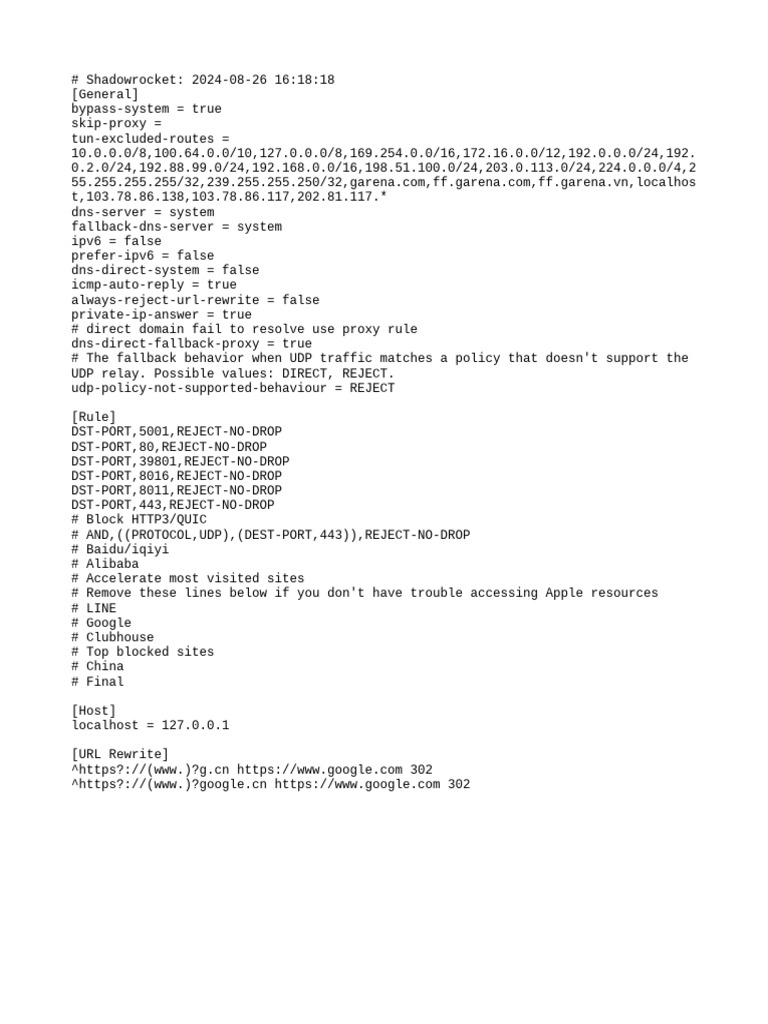 Shadowrocket Configuration Guide | PDF | Computers
