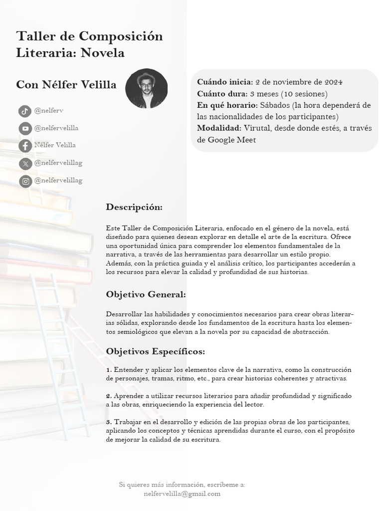 Taller de composición literaria - novela | PDF