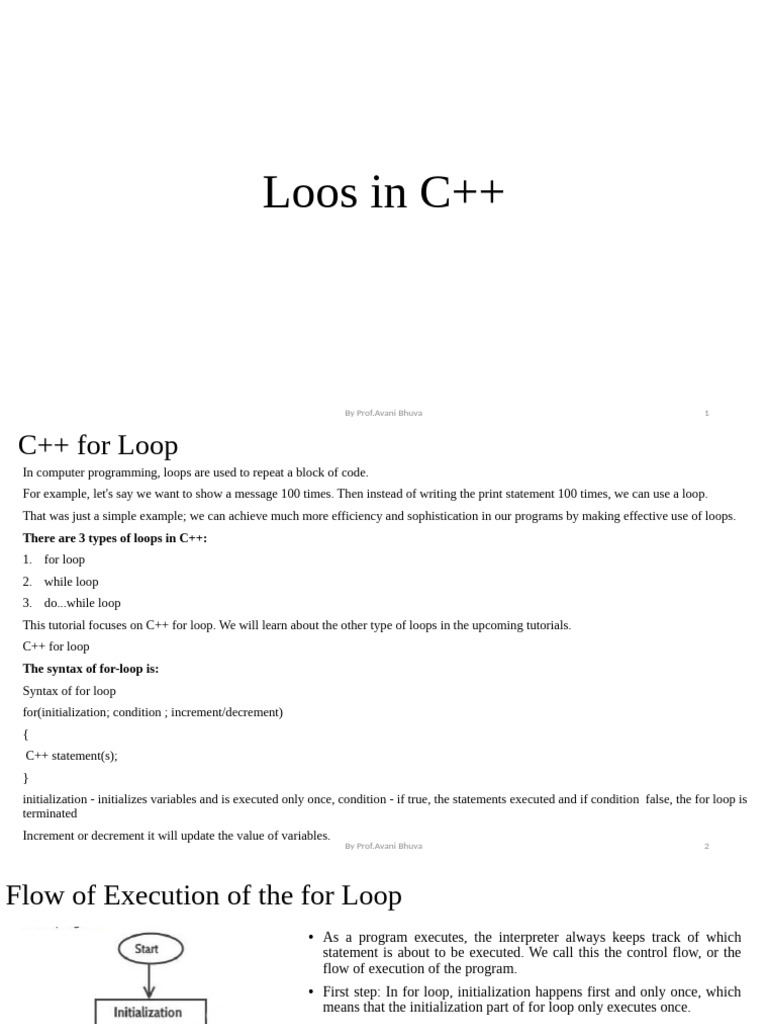 Unit-2 Loops 7aklQT63ZR | PDF