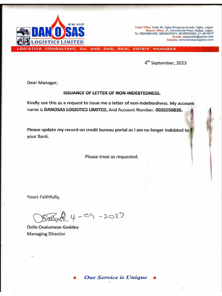 Access Issuance Letter | PDF