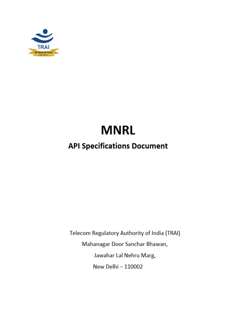 API Specification | PDF