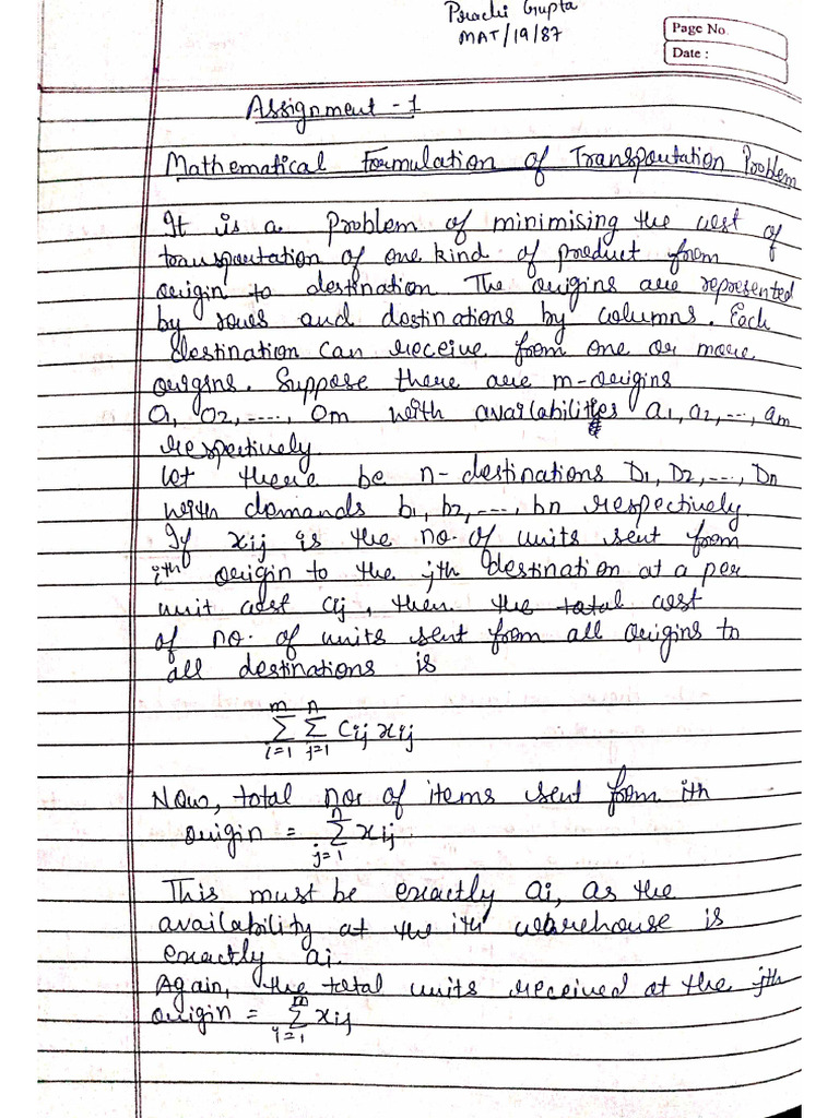 LPP Assignment 1MAT 19 87 | PDF