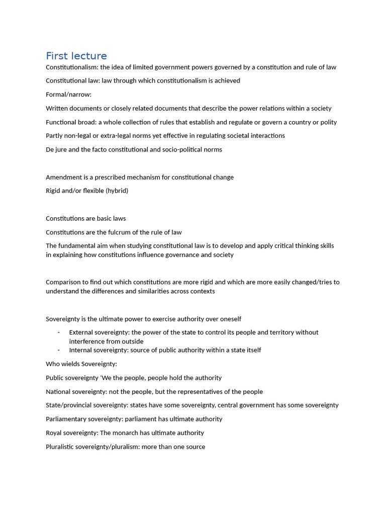 Understanding Constitutional Law and Governance | PDF | Treaty | Politics