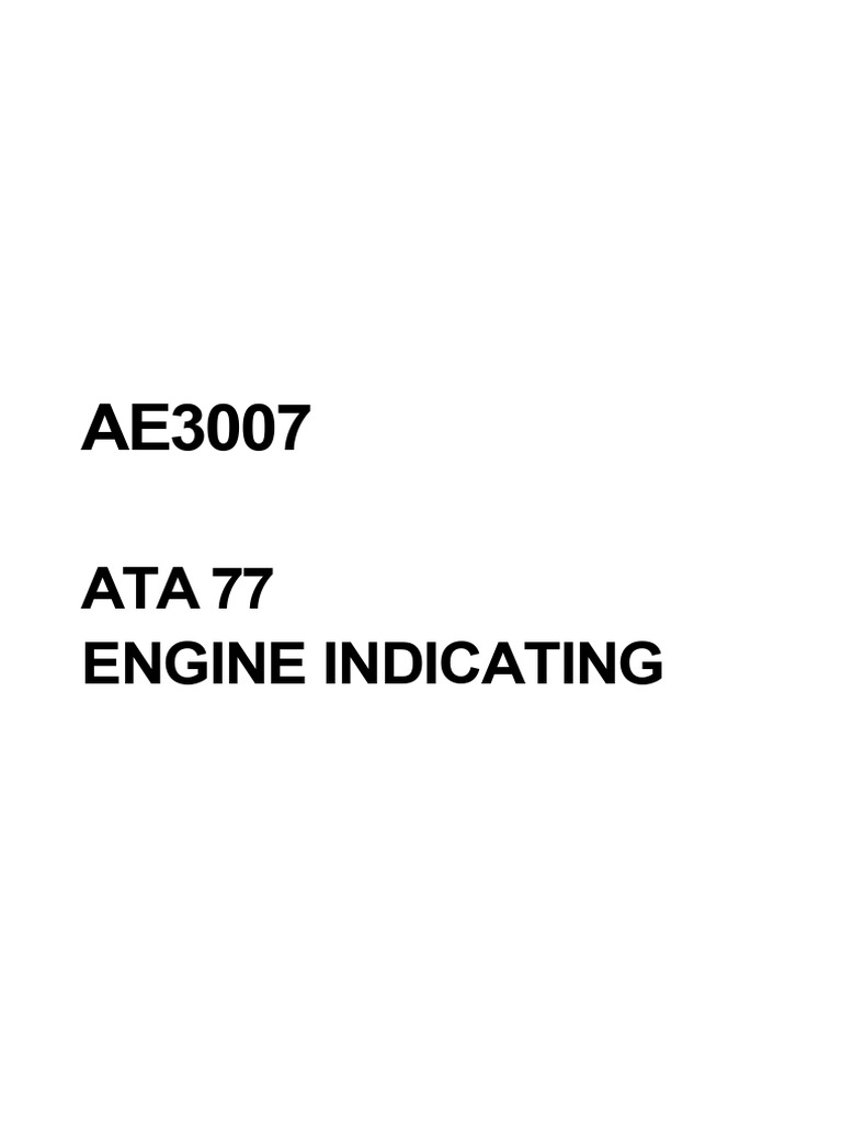 Chapter 77 Engine Indicating | PDF