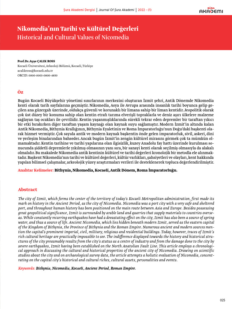 Nikomedia N N Tarihi Ve K LT Rel de Erleri (#1397709) - 3567189 | PDF