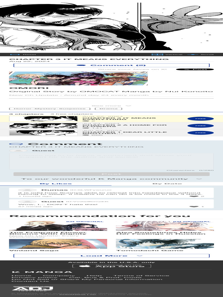 OMORI CHAPTER 3 IT MEANS EVERYTHING K MANGA - You Can Read The Latest ...