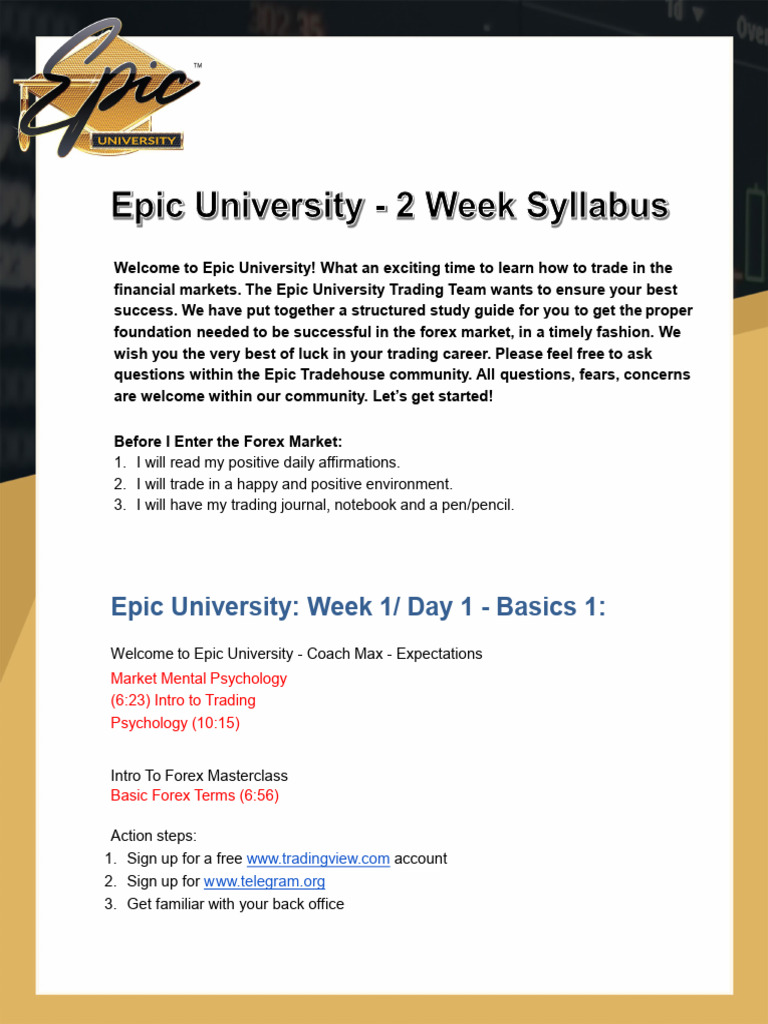 Epic Trading Strategy Syllables For Newbies | PDF | Financial Markets ...