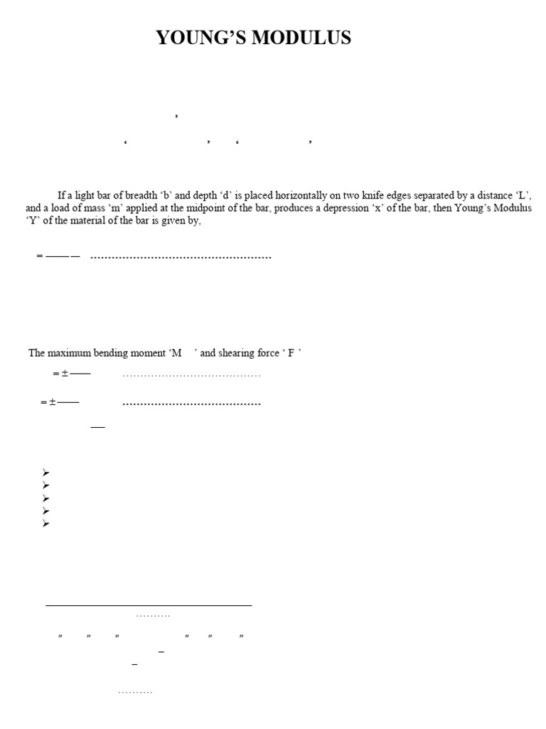 Young's Modulus | PDF