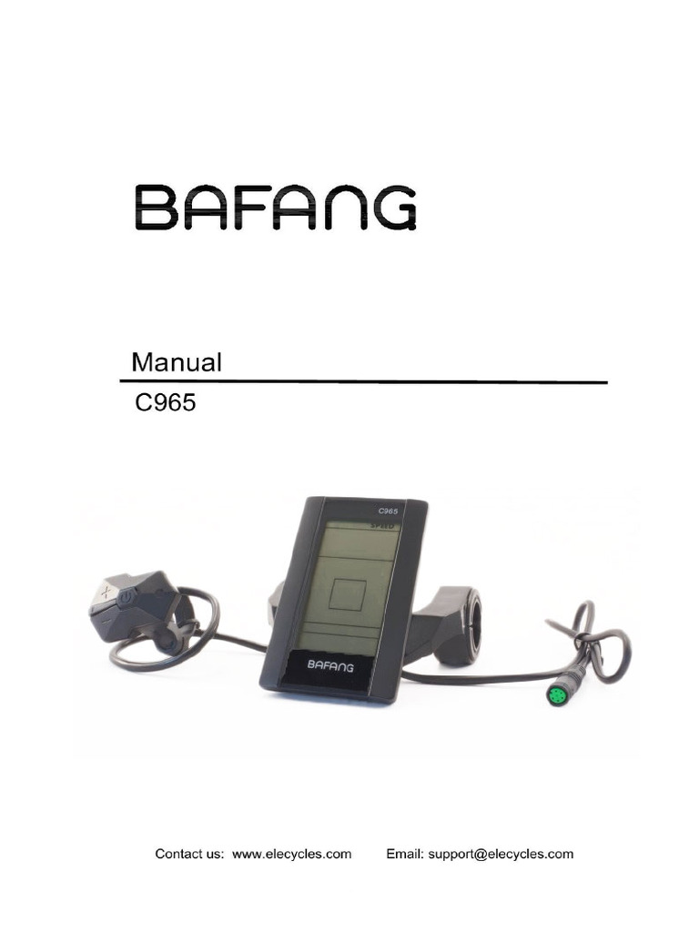 Bafang c965 | PDF | Technology & Engineering