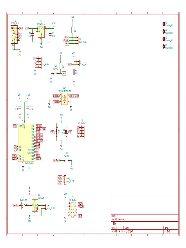 V0 Display Schematic | PDF