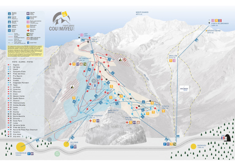 Courmayeur Piste Map 2023 | PDF