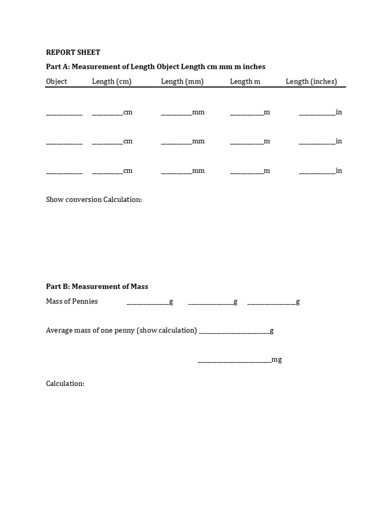 Lab Report Form | PDF
