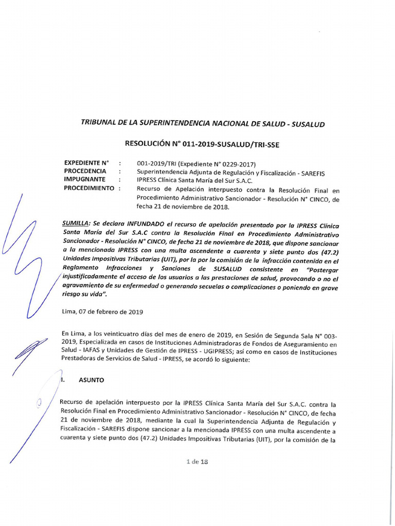 Resolución 011-2019-Susalud | PDF