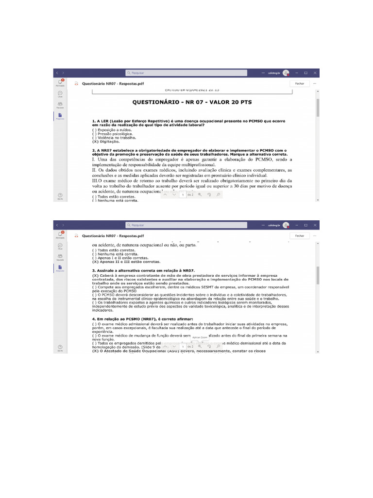 Questionário nr7 | PDF
