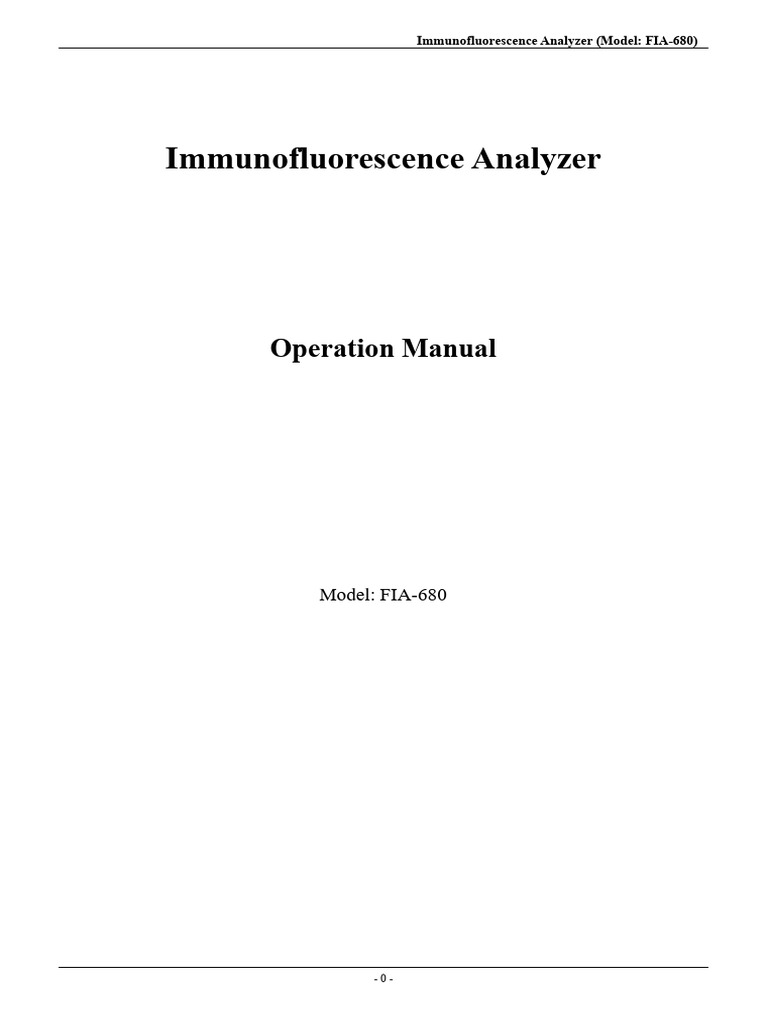 VET FIA 680 Operation Manuel | PDF