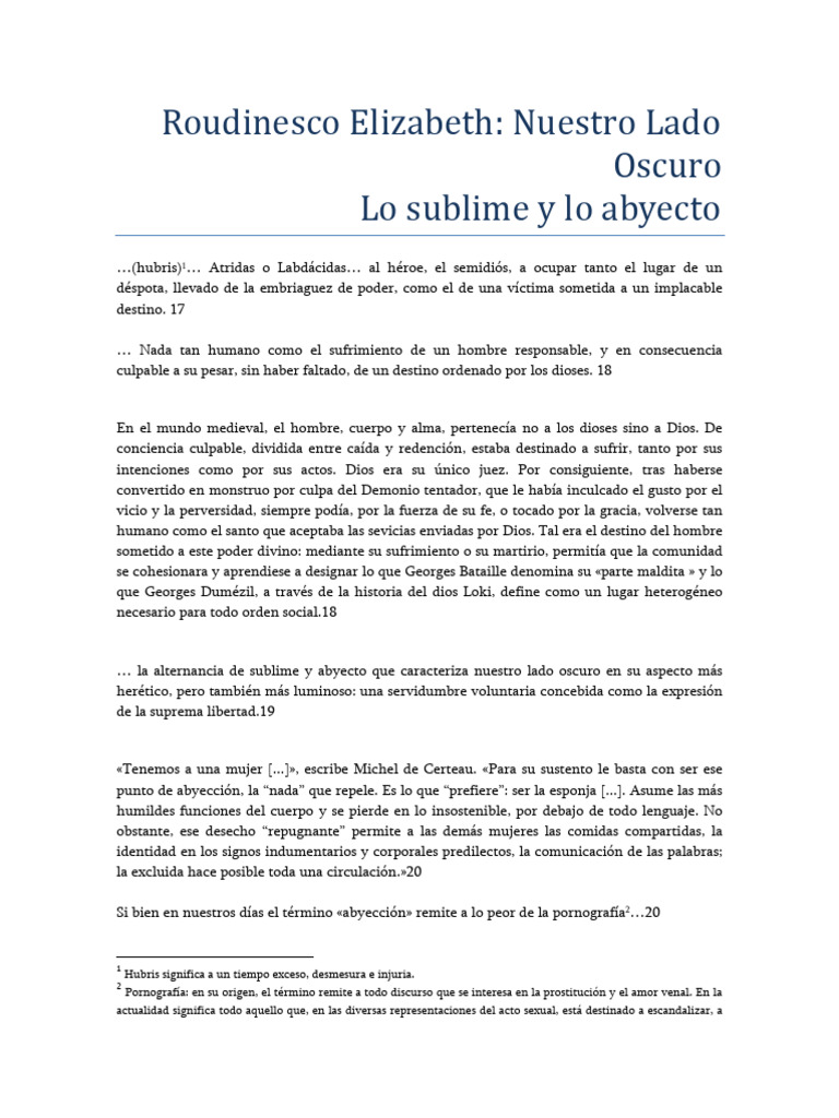 Lo sublime y lo abyecto en la humanidad | PDF | Religión y espiritualidad
