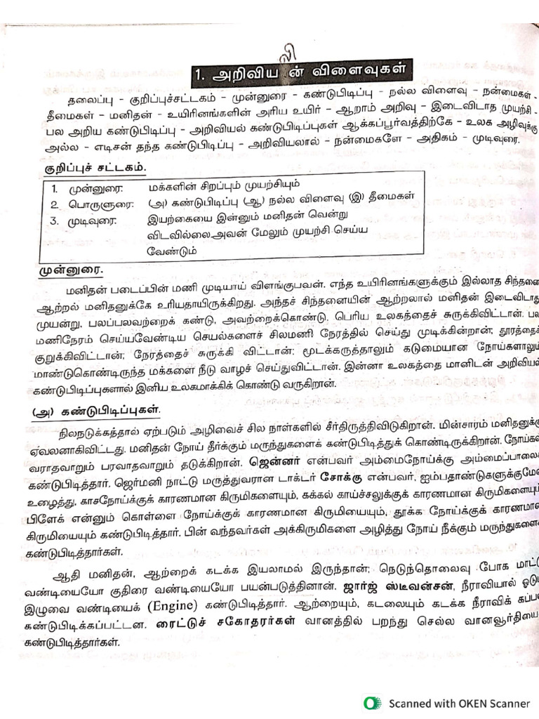 Tamil Essay Writing Model | PDF