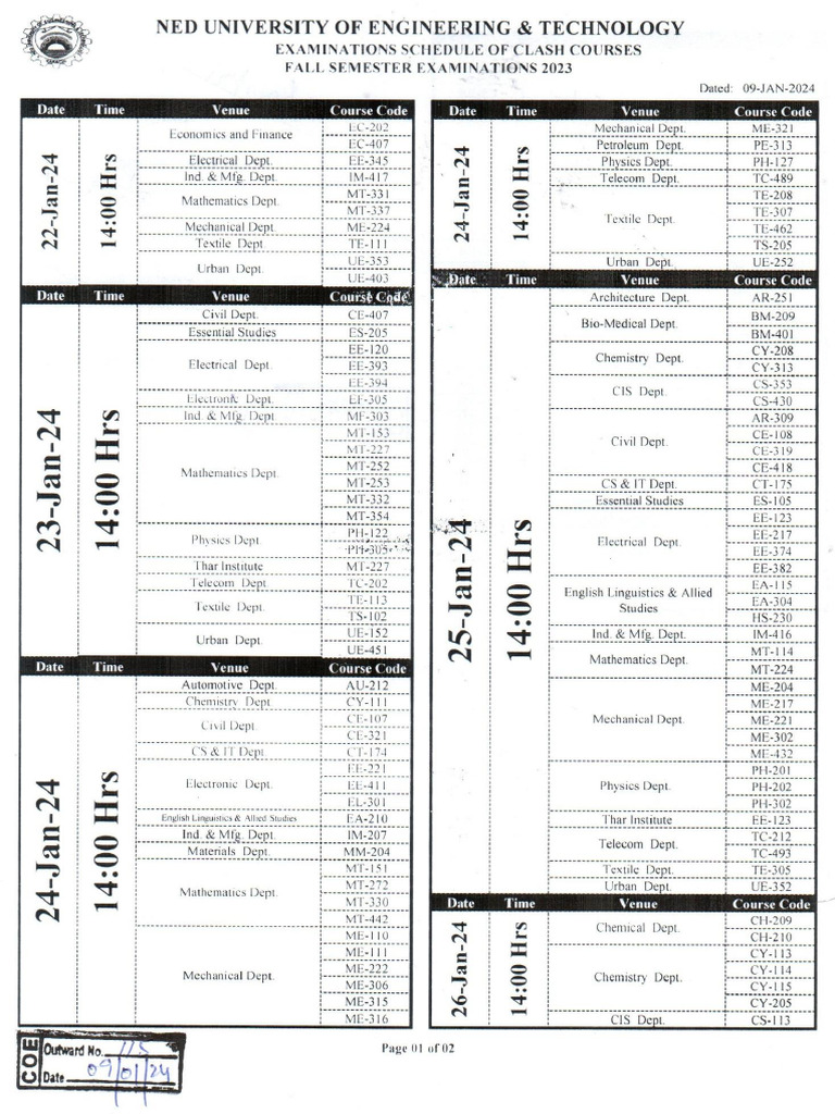 Backlog Clash Schedule Fall 2023 | PDF