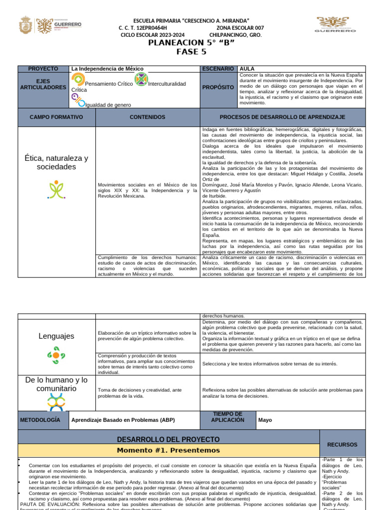 Planeación Mayo | PDF