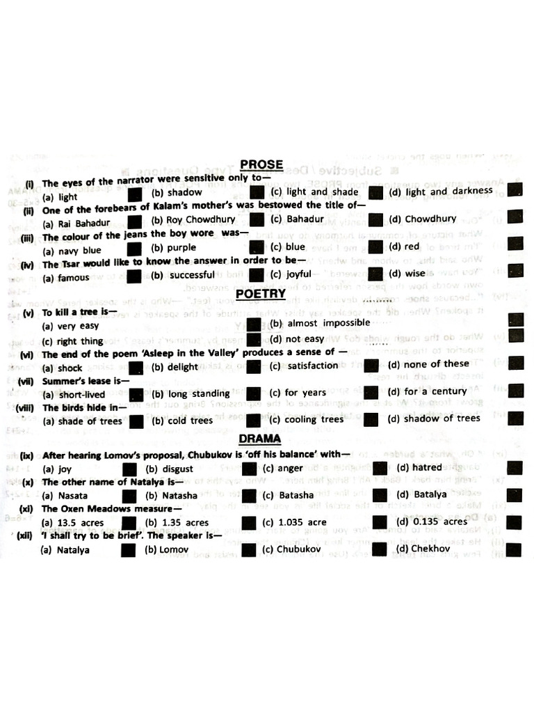 MCQ, Class-12, Model Set-1 | PDF